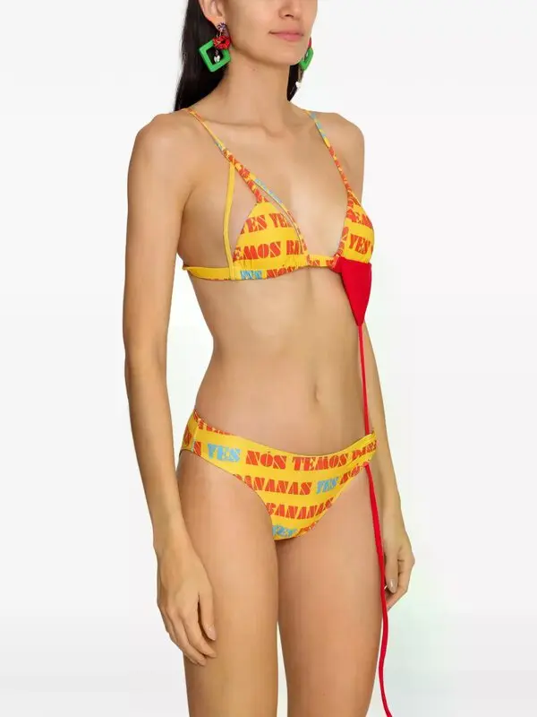 AMIR SLAMA Printed Tie Side Bikini
