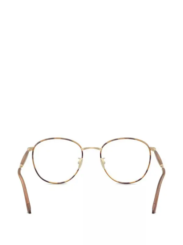 Giorgio Armani Round Frame Eyeglasses - Brown