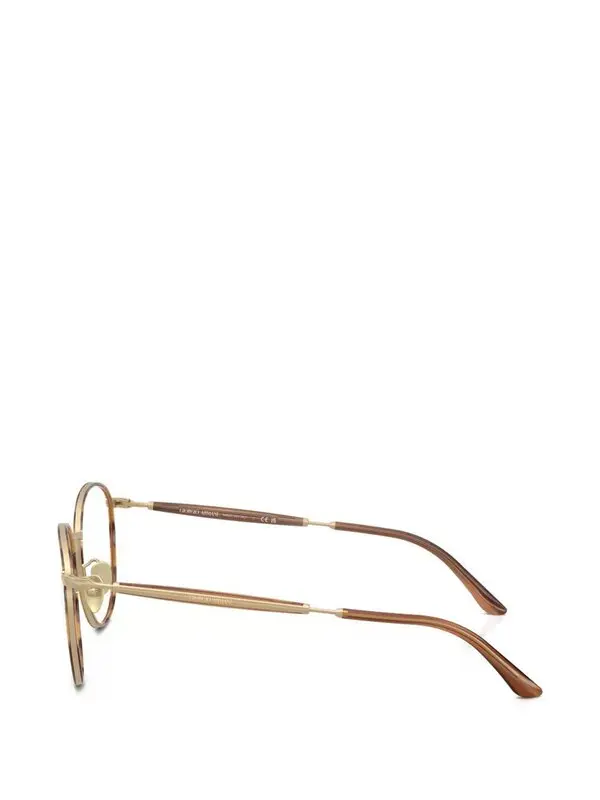 Giorgio Armani Round Frame Eyeglasses - Brown