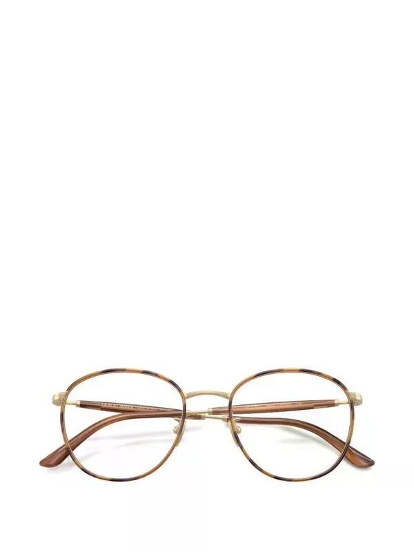 Giorgio Armani Round Frame Eyeglasses - Brown