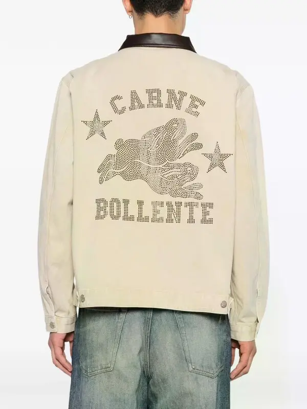 CARNE BOLLENTE Zip-fastening Jacket With Contrast Collar