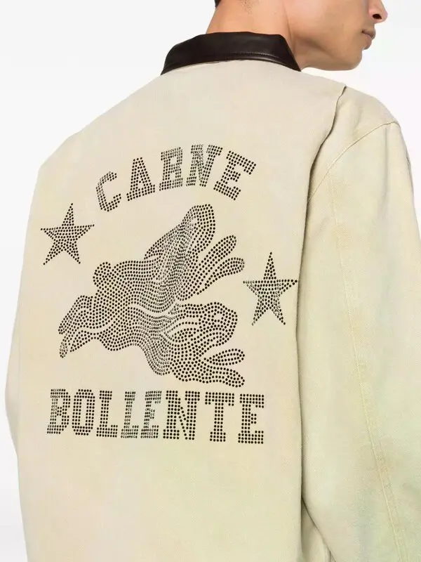 CARNE BOLLENTE Zip-fastening Jacket With Contrast Collar