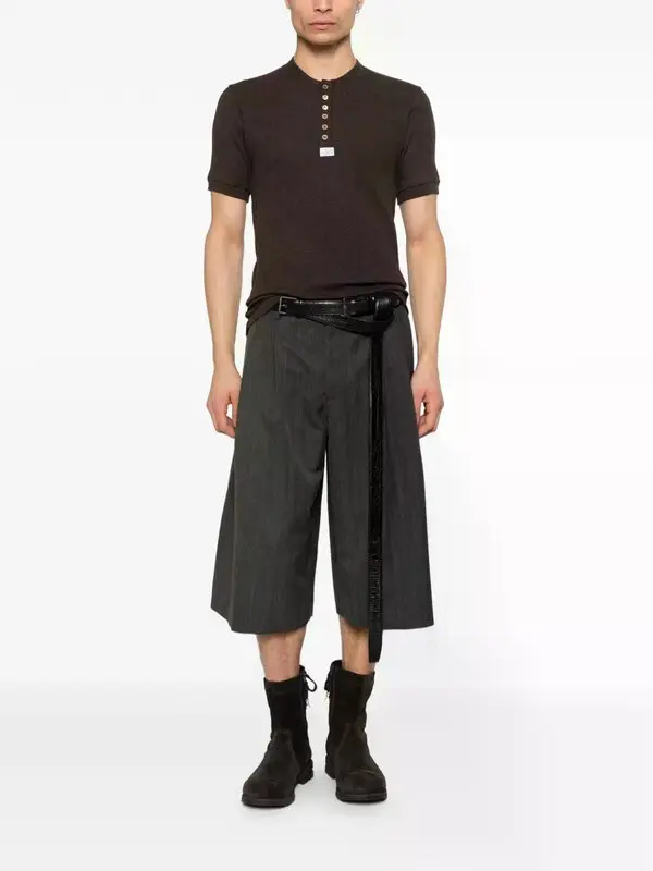 MAGLIANO Button-placket T-shirt - Brown