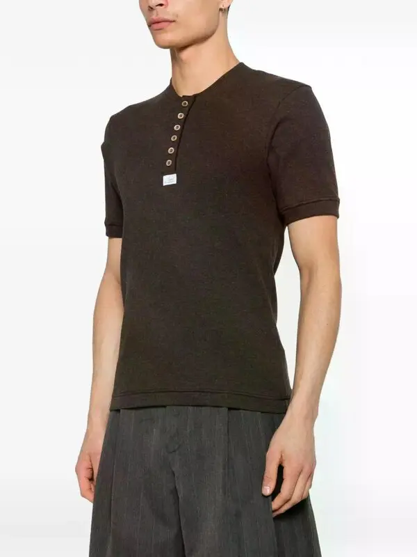 MAGLIANO Button-placket T-shirt - Brown