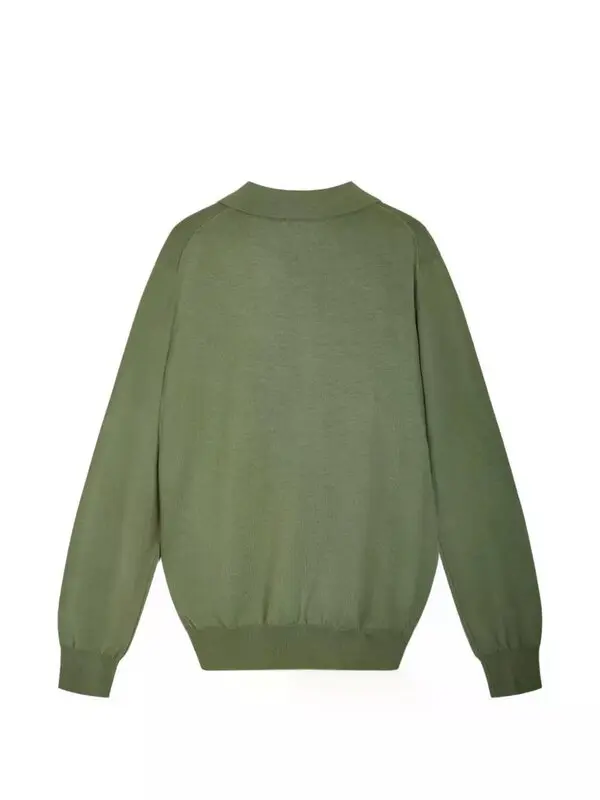 Canali Long-sleeve Polo Shirt - Green
