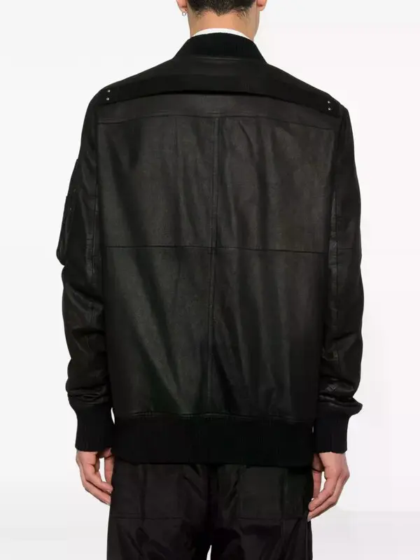 Rick Owens Classic Flight Button Bomber Jacket - Black