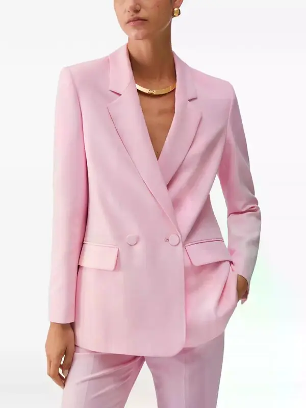 Liu Jo Belted Double-breasted Blazer - Pink