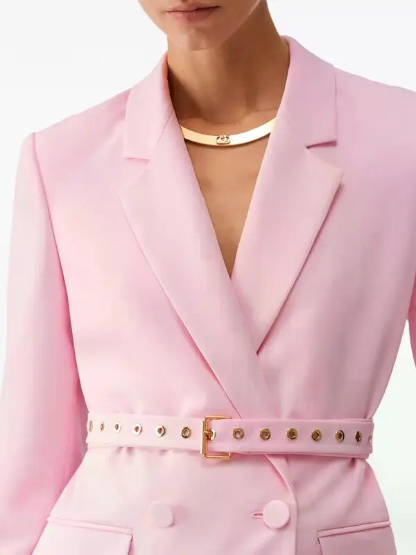 Liu Jo Belted Double-breasted Blazer - Pink