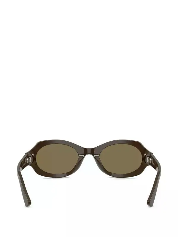 Giorgio Armani Oval-frame Sunglasses - Brown