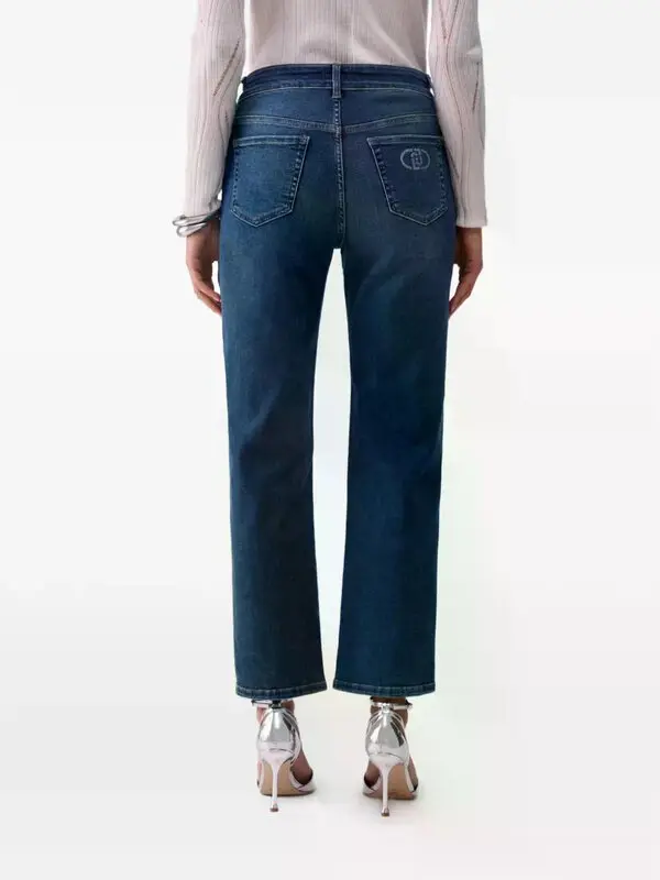 Liu Jo Logo Straight-leg Jeans