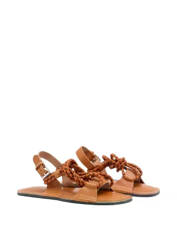 Plan C Braided Strap Sandals - Neutrals