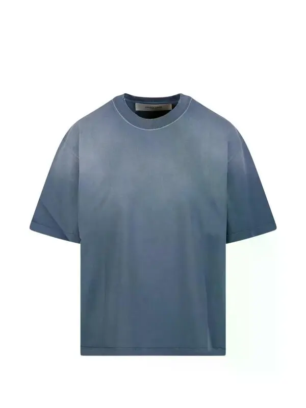GOLDEN GOOSE Distressed Cotton T-shirt With Raised Logo