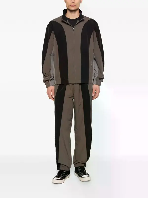 AWAKE NY Colour-block Zip-up Jacket - Black