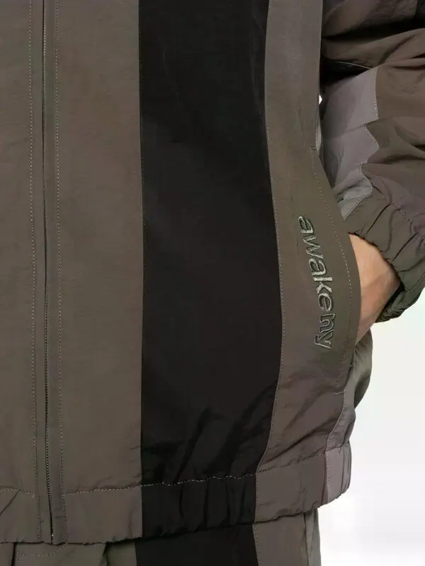 AWAKE NY Colour-block Zip-up Jacket - Black