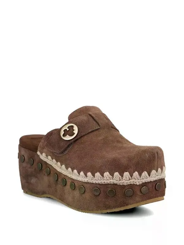 Mou Logo-detail Studded Clogs
