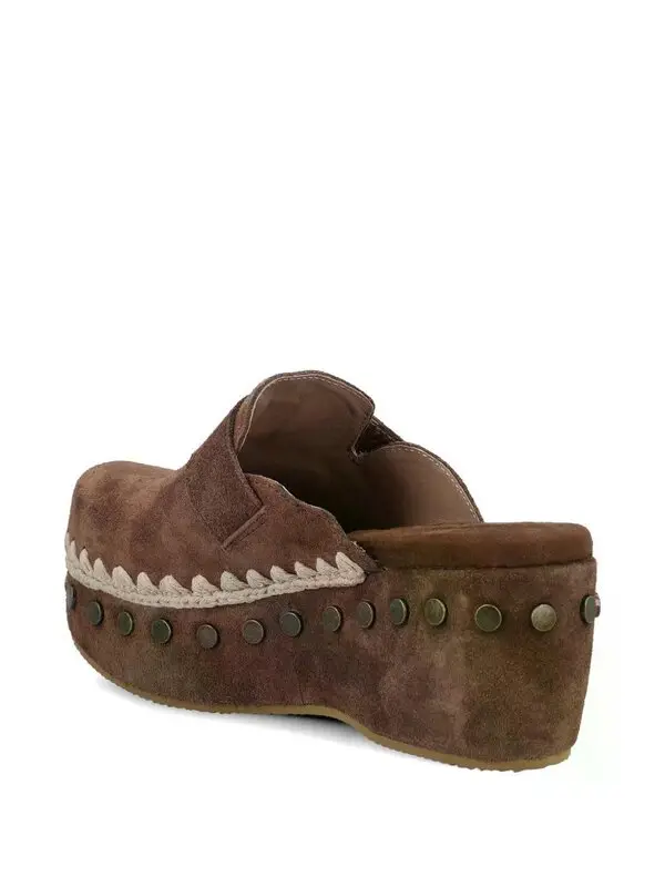 Mou Logo-detail Studded Clogs