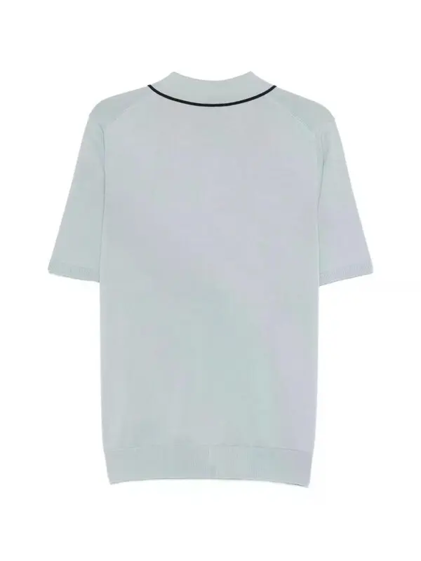Paul Smith Logo-patch Polo Shirt - Blue