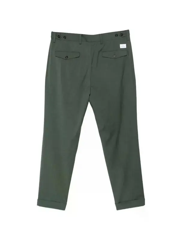 MANUEL RITZ Double-pleat Trousers With Charm Detail - Green