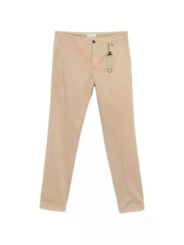 MANUEL RITZ Belt-loops Skinny Trousers - Neutrals