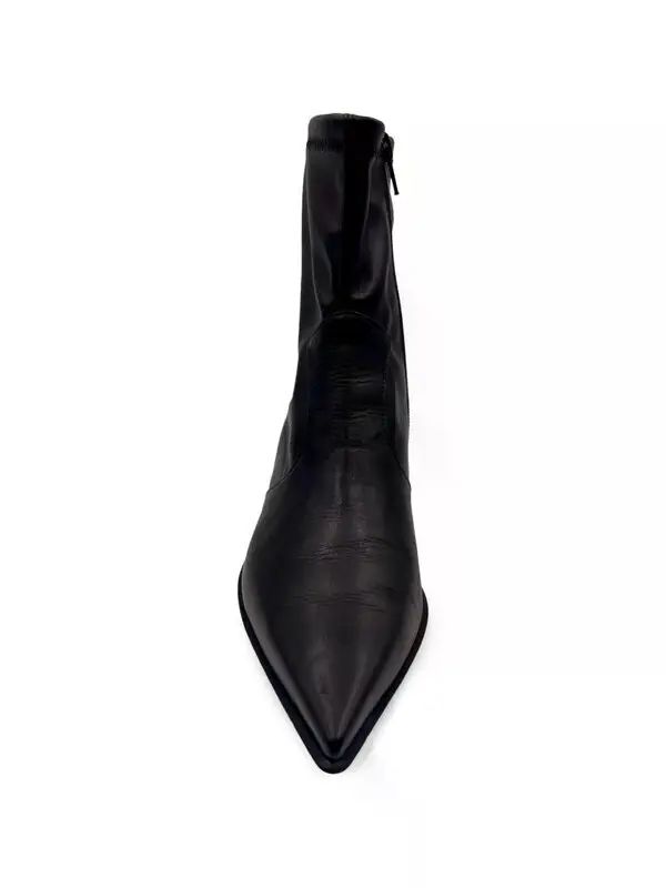 GUGLIELMO ROTTA Pointed Toe Zip Up Ankle Boots