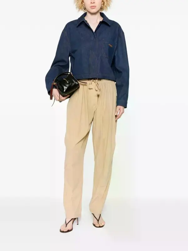 Fendi Logo-embroidered Denim Jacket