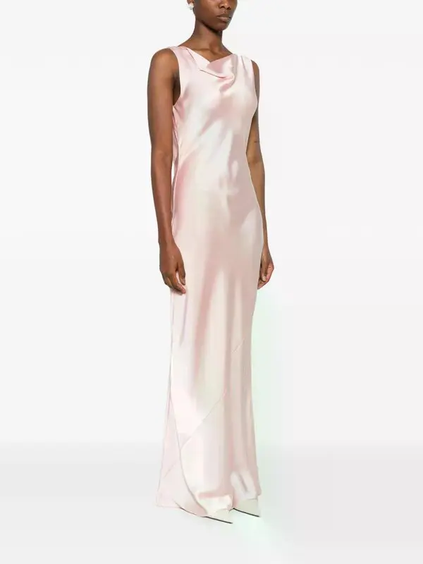 Norma Kamali Cowl Neck Maxi Dress - Pink