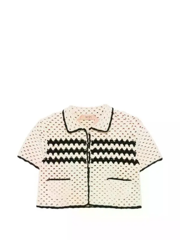N°21 Crocheted Jacket With Contrast Trim