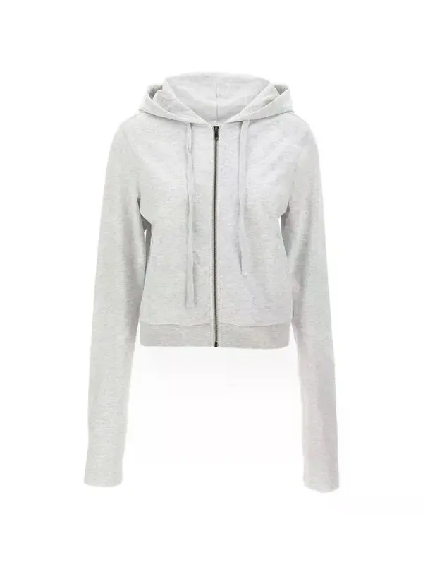 ENTIRE STUDIOS Zip Cropped Hoodie - Grey