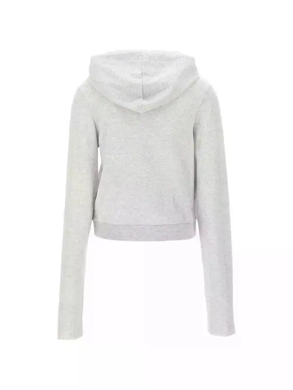 ENTIRE STUDIOS Zip Cropped Hoodie - Grey