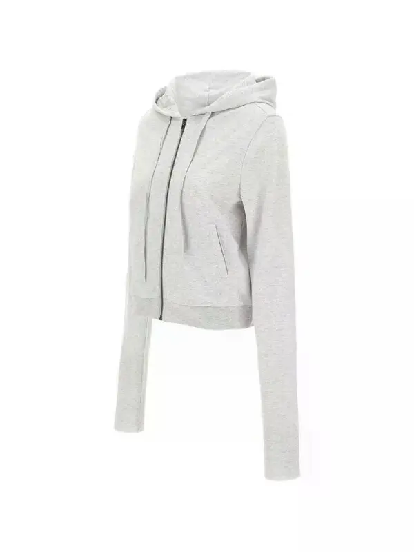 ENTIRE STUDIOS Zip Cropped Hoodie - Grey