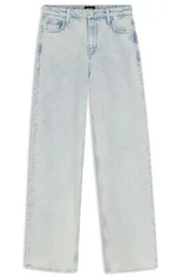 BOSS Rigid Denim Boyfriend-fit Jeans - Light Blue