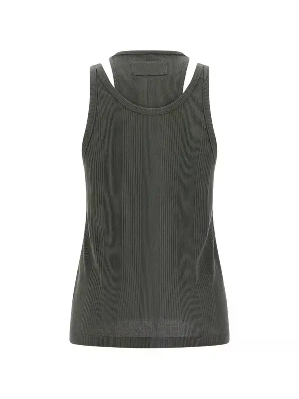 ARMARIUM Ribbed Sleeveless Top - Green
