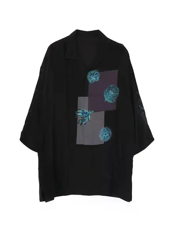Yohji Yamamoto Graphic Pattern Pocket Shirt - Black