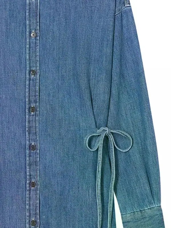 Closed Button-front Blouse