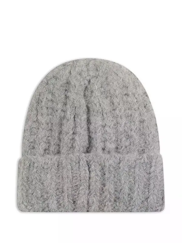Moncler Logo-patch Beanie - Grey