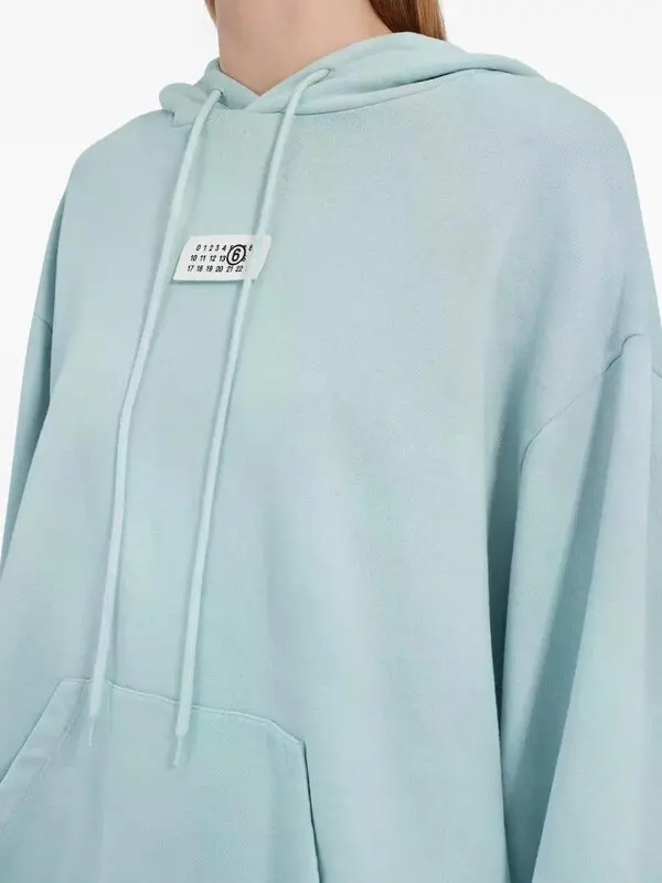 MAISON MARGIELA Raw-hem Hoodie - Blue