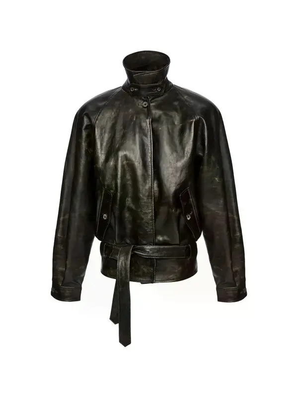 Magda Butrym Belted Stand-collar Coat