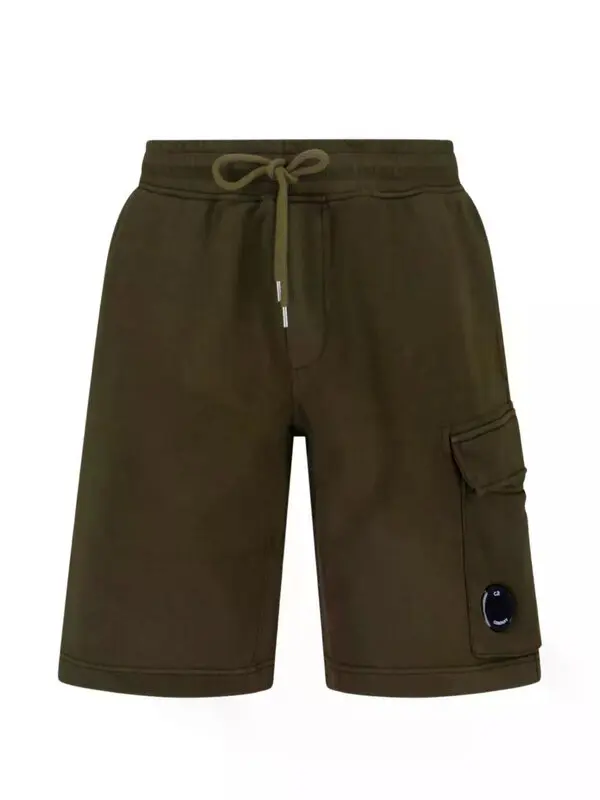 C.P. COMPANY Logo-patch Pocket Shorts - Green