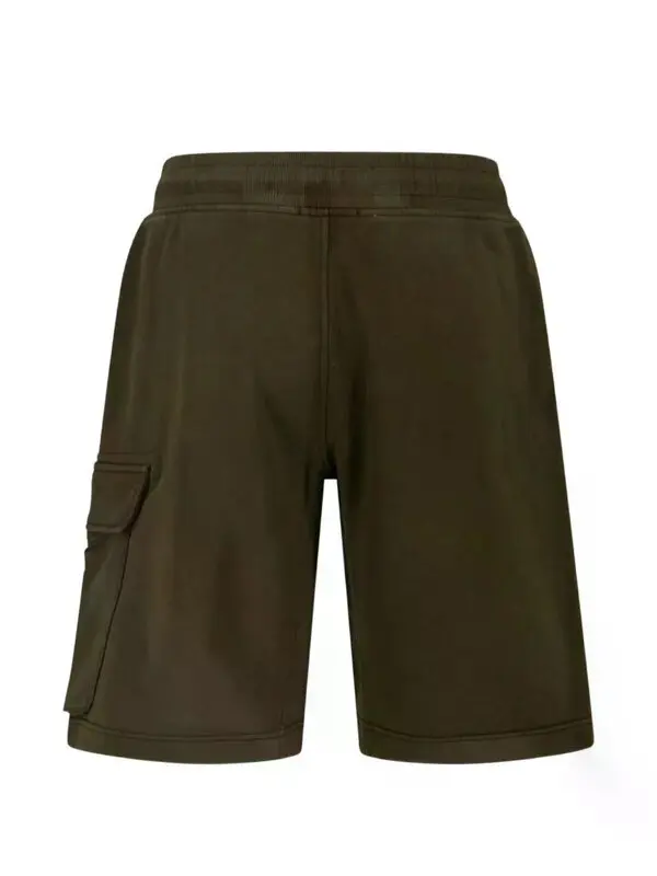 C.P. COMPANY Logo-patch Pocket Shorts - Green