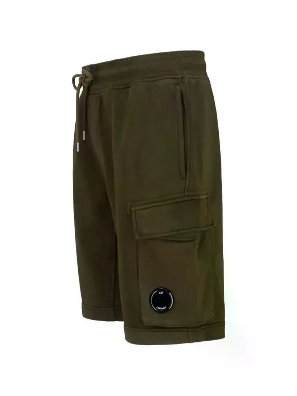 C.P. COMPANY Logo-patch Pocket Shorts - Green