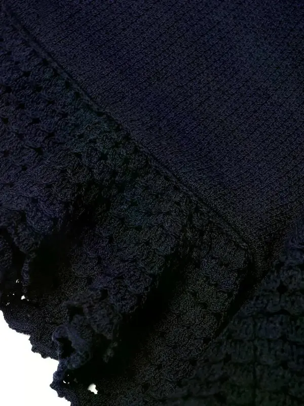 SELF-PORTRAIT Crochet Ruffled Shorts