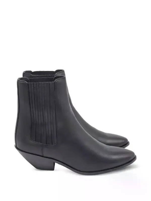 Saint Laurent Leather Pointed Toe Chelsea Boots