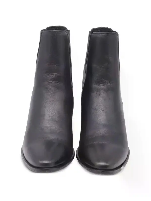 Saint Laurent Leather Pointed Toe Chelsea Boots