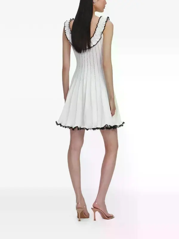 SELF-PORTRAIT Ruffled Bow Mini Dress