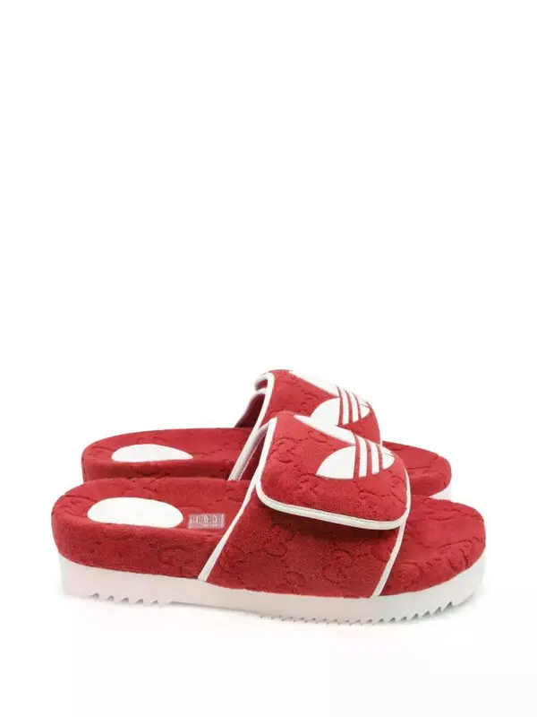 Gucci X Adidas Logo Adjustable-strap Slides