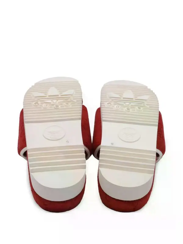 Gucci X Adidas Logo Adjustable-strap Slides