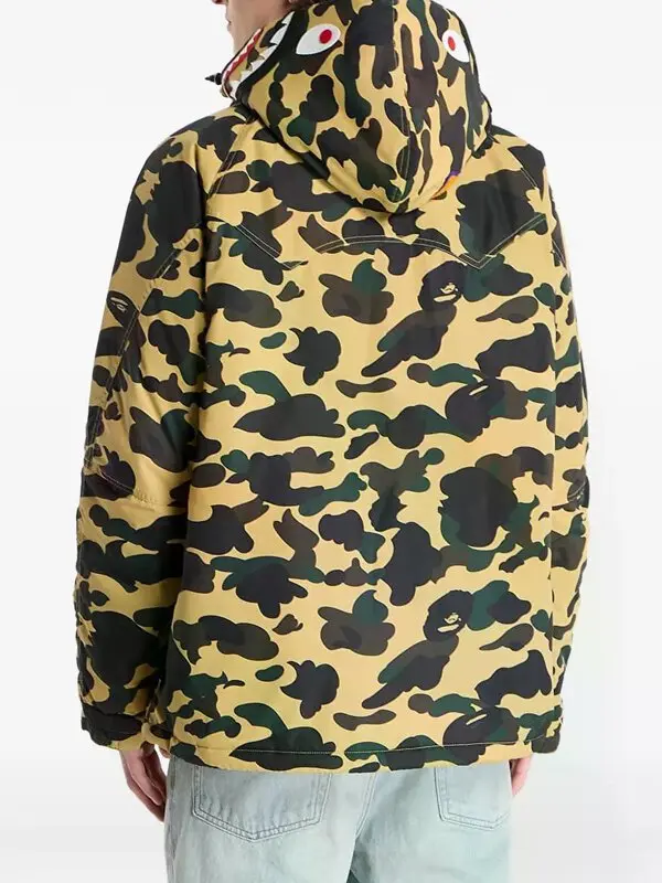 A BATHING APE Camo Shark Snowboard Jacket - Yellow