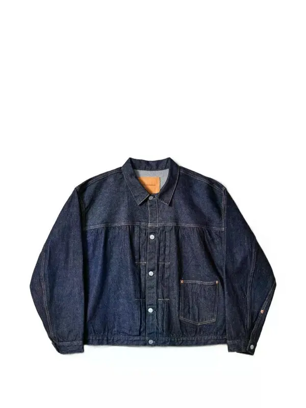 KAPTAIN SUNSHINE Denim Tracker Buttoned Cotton Jacket