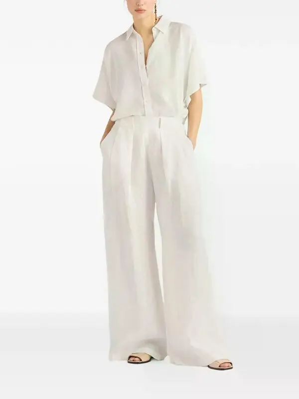 Momoni Aspen Palazzo Trousers - White
