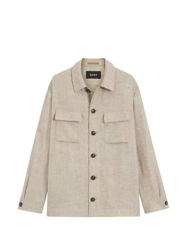 BOSS Flap-pocket Jacket - Neutrals